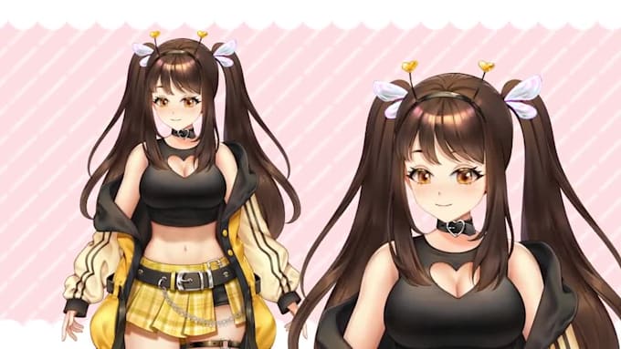 Design cute live2d vtuber model, 2d vtuber model, vtuber avatar, anime ...