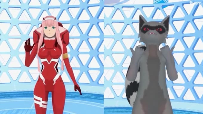 Create a custom 3d vtuber avatar for vseeface, luppet, or vrchat by Konmibear439 | Fiverr