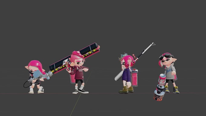 Make a 3d render of your splatoon character by Weirdoctopustv | Fiverr