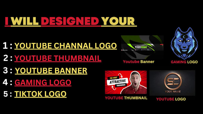 Designed your logo thumbnail by Ayyazmughal860 | Fiverr