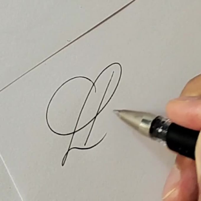 Create an initial signature design with a tracing paper for your ...