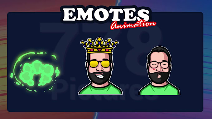 Create awesome emotes animated for streamer by Tujuh78pictures | Fiverr