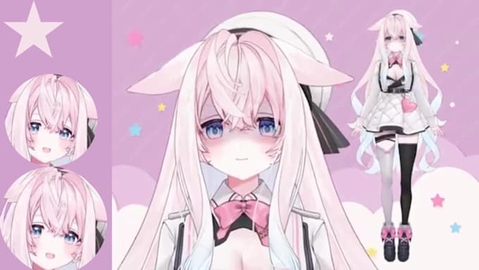 Vtuber model, anime vtuber design, 2d vtuber, live2d rigging, live 2d ...