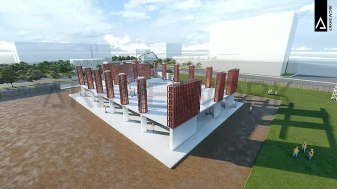 Create architectural construction site phase animations by Esrabor | Fiverr