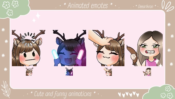 Do an amazing animated emotes for you by Deearikran | Fiverr
