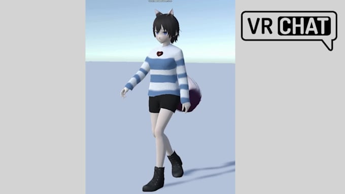 Custom 3d vrchat model, vtuber model, humanoid, vroid, vr avatar ...
