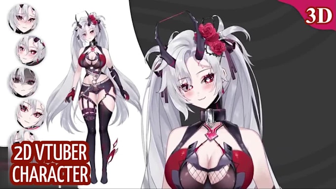 Draw and rig live2d model 2d vtuber commission vtuber live2d model for streaming by ...