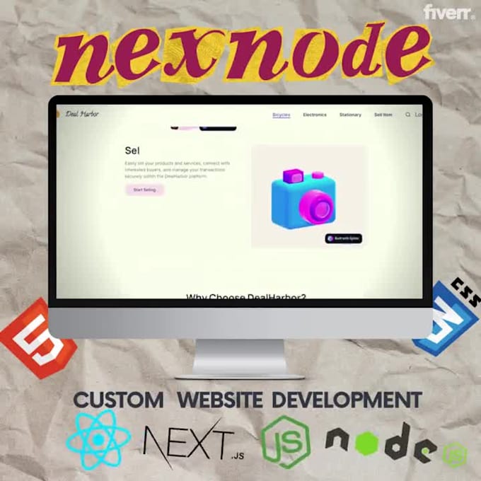 Elevate your ideas with custom websites using nextjs by Nexnode | Fiverr