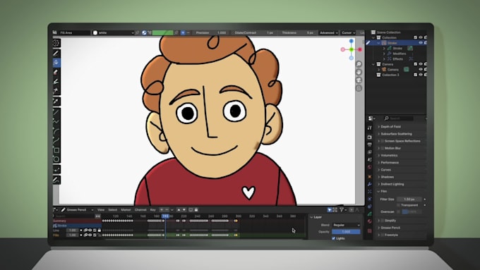 Do color frame by frame cartoon animation by T4kumi_psd | Fiverr
