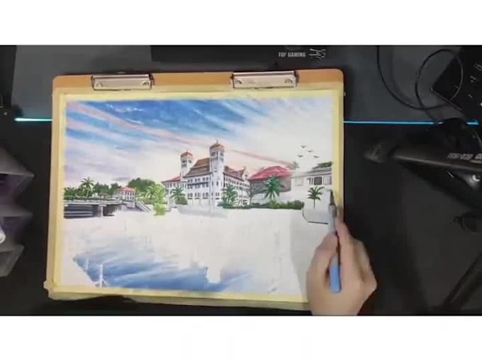 Create realistic drawing of your favourite building and place by ...