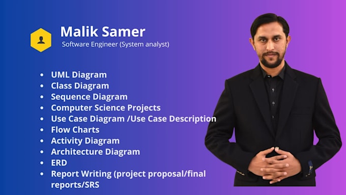 Create uml diagrams, srs, proposals, and documentation by Maliksamer358 | Fiverr