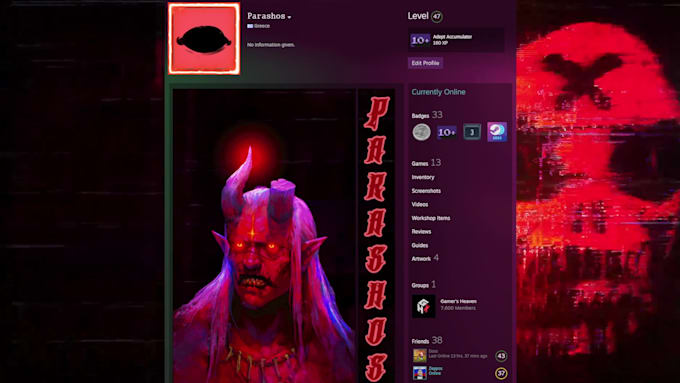 Make you a steam animated artwork for your profile by Mavroukouraki ...