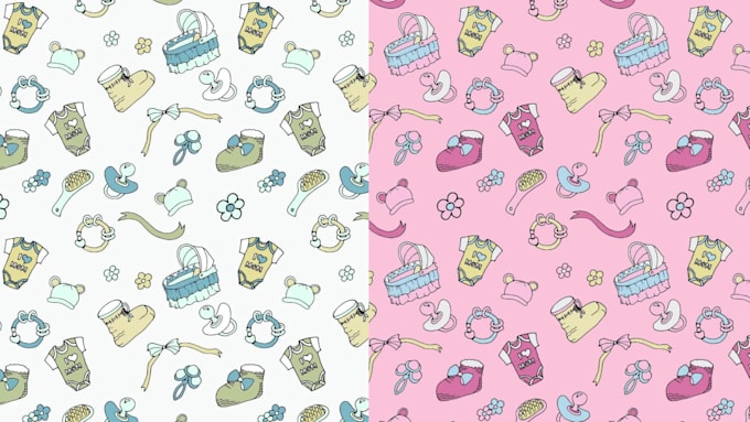 Design cute baby seamless prints by Ilsasameen | Fiverr