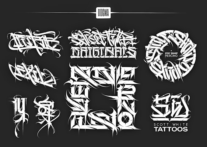 Create dark lettering and gothic logo design by Dogma_png | Fiverr