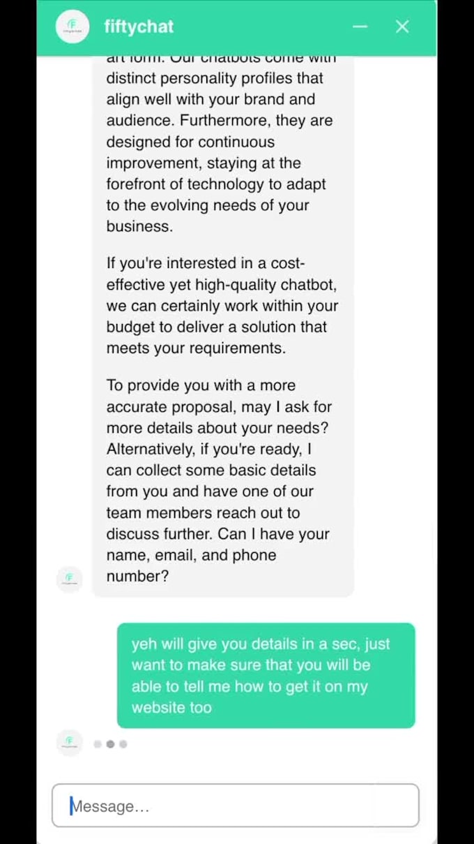 Create an advanced and bespoke ai chatbot for your business by ...