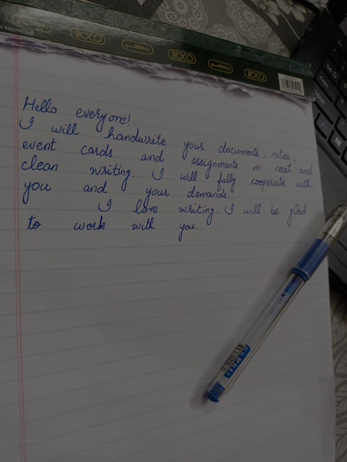 Handwrite documents, assignments, notes, or event cards by Nosheen_ch0 ...