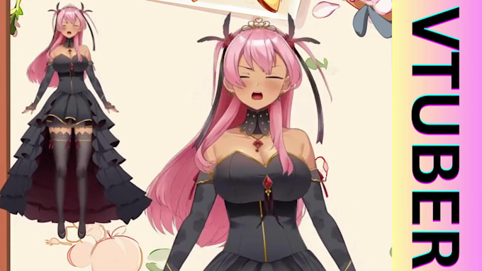 Create and rig 2d vtuber, live2d model, facerig, anime vtuber ...