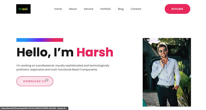Do Front End Web Development In Html Css Bootstrap Javascript React By