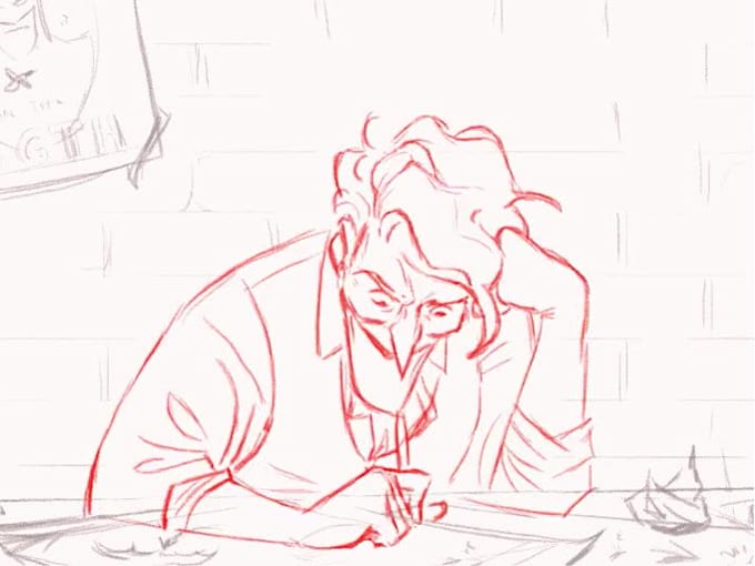 2d line art line art animation pencil sketch 2d traditional, comic book ...