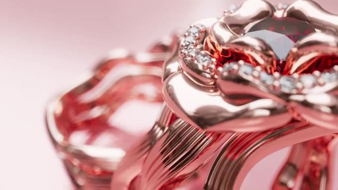Create 3d jewelry animation,3d jewelry visualization, 3d jewelry design ...