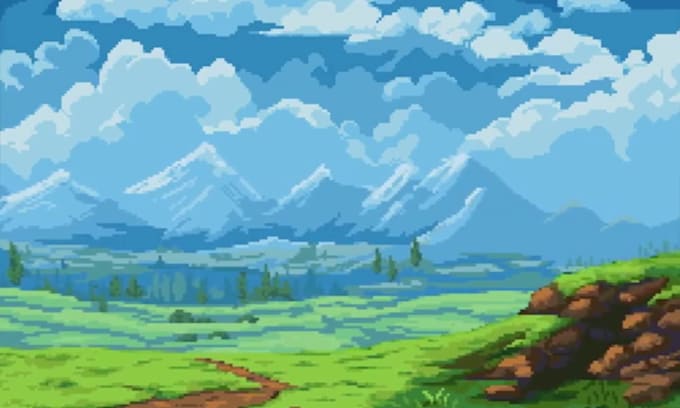 Draw 2d retro pixel game art 2d sprite sheet pixel art character ...