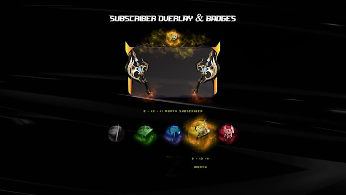 Create professional 3d animated sub badges for kick, twitch, youtube by ...