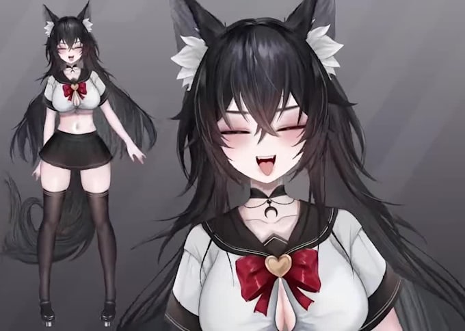 Draw and rig live2d vtuber model, 2d vtuber model, live2d vtuber rigging, vtuber by Bashrish ...