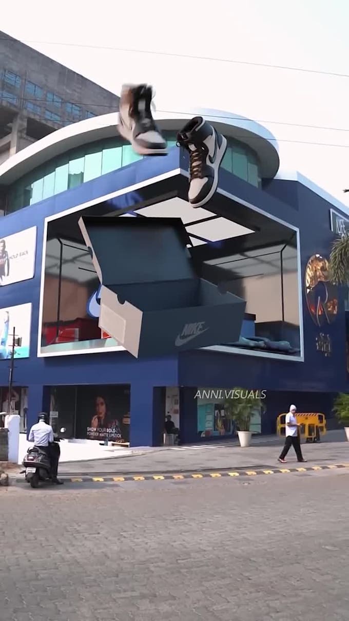 Do anamorphic 3d ooh billboard animations 3d cgi animation 3d led ...