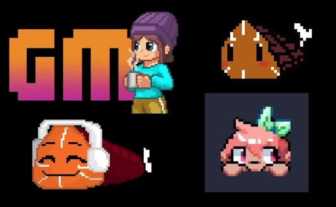 Create custom pixel art emotes pixel art animation for discord or ...