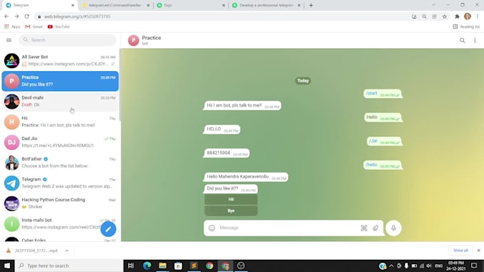 Create telegram bot by using python by Mahendra94040 | Fiverr