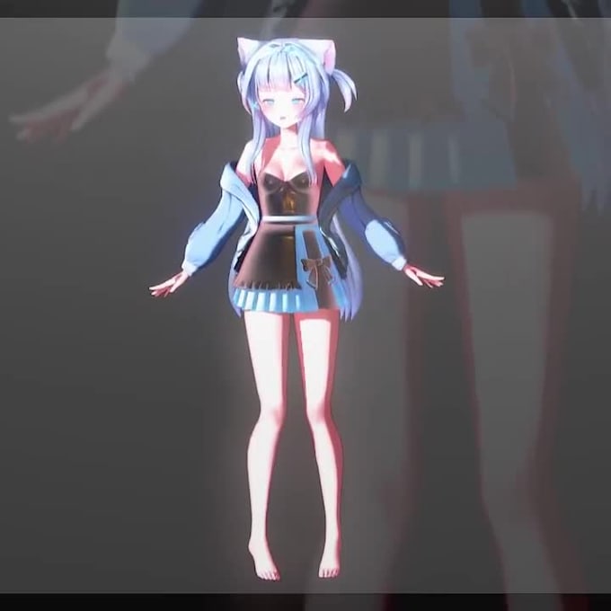 Convert 2d vtuber model into 3d vtuber vroid, vrm, vrchat or live2d to 3d model by Adi_guno | Fiverr