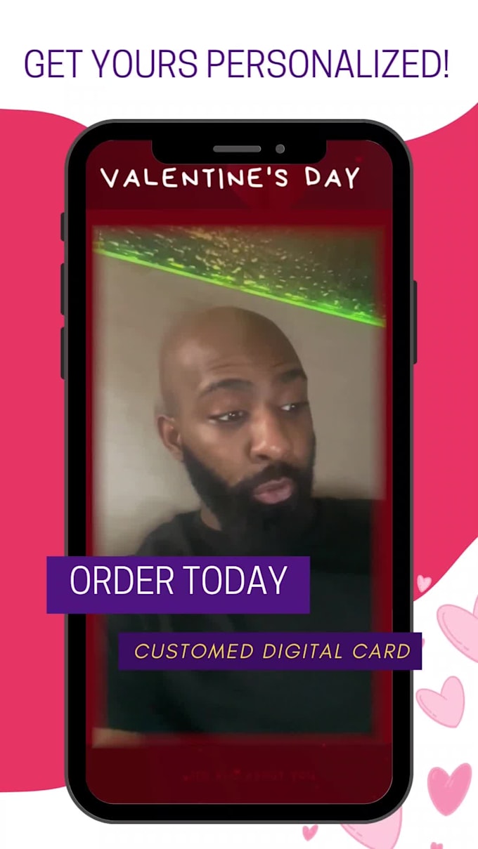 Make customized digital valentines day card by Kburnsonline | Fiverr