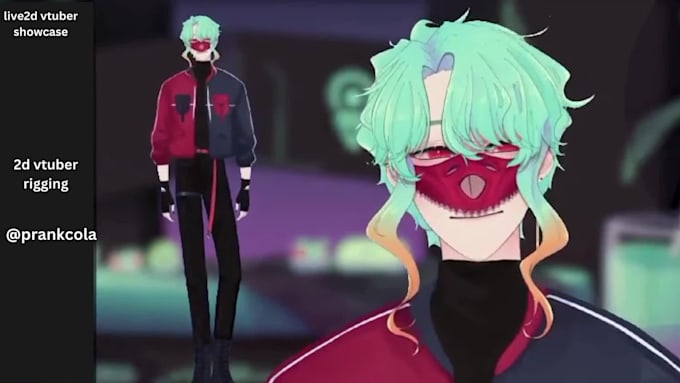 Draw and rid 2d vtuber model vtuber rigging oc 2d vtuber model anime2d ...