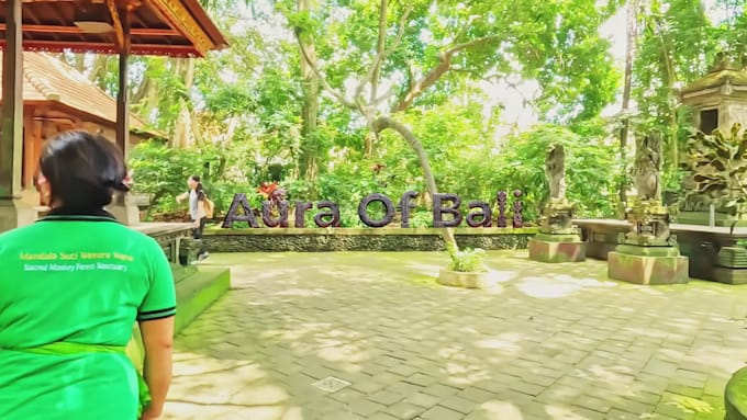 Make a 4k video of walking in bali landmarks, culture,traditions,daily ...