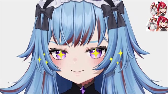 Design and rigging 2d vtuber model live2d vtuber design 2d vtuber animated