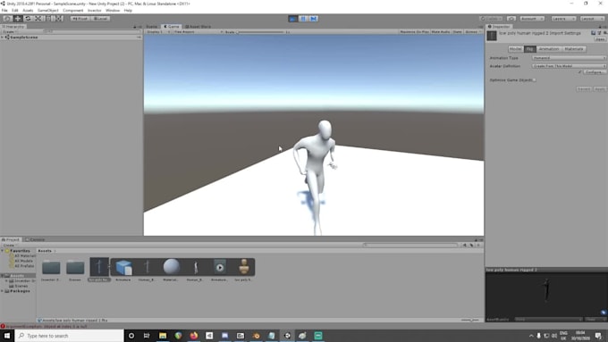 Rig your 3d humanoid model by Watercat93 | Fiverr
