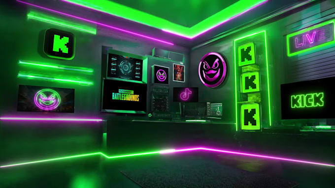 Create a custom studio background for your live stream by Zenseimg | Fiverr