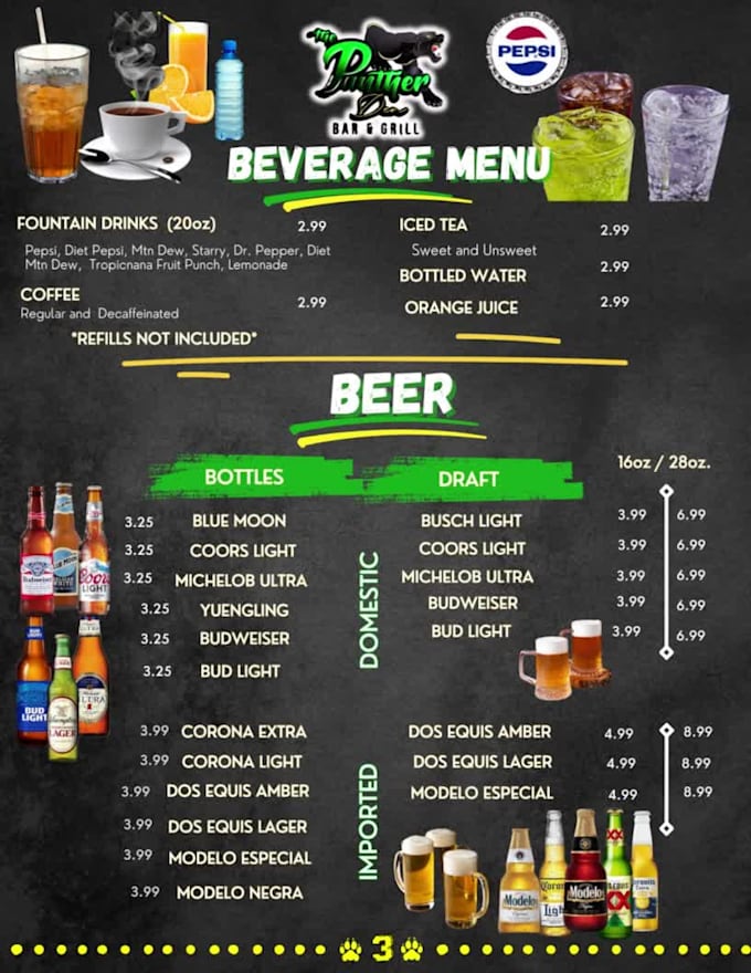 Design menus customized around your business by Peytonfybpros | Fiverr