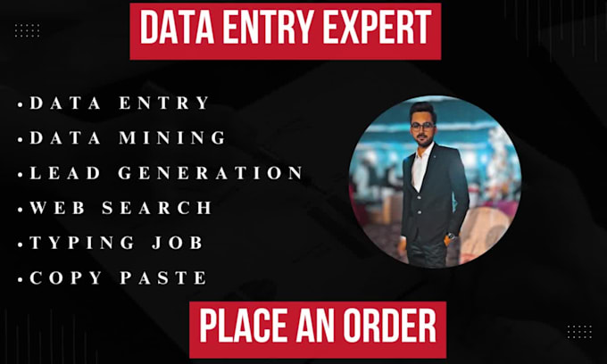 Do data entry, copy paste, web research, lead generation by Abdulhanan560 | Fiverr