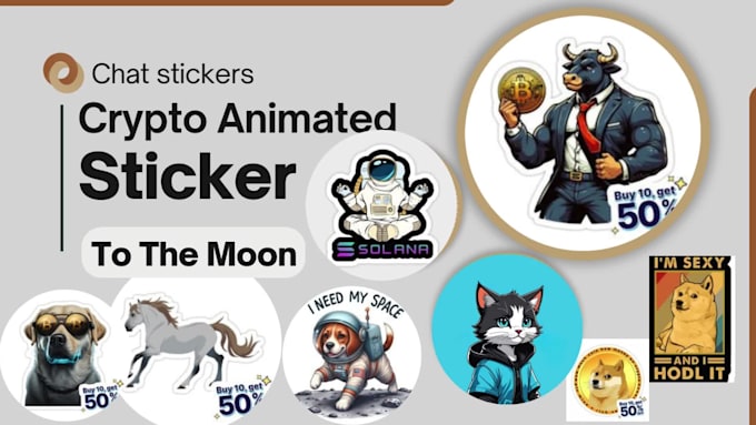 Create design animated gif telegram sticker, chat sticker by Joel ...