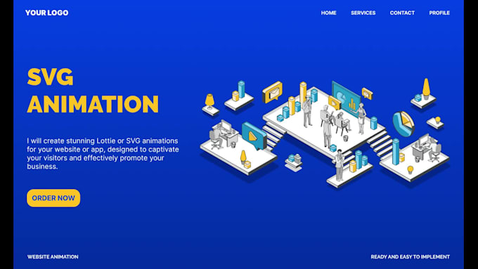Make svg animation with js, gsap for web by Flex_dev | Fiverr