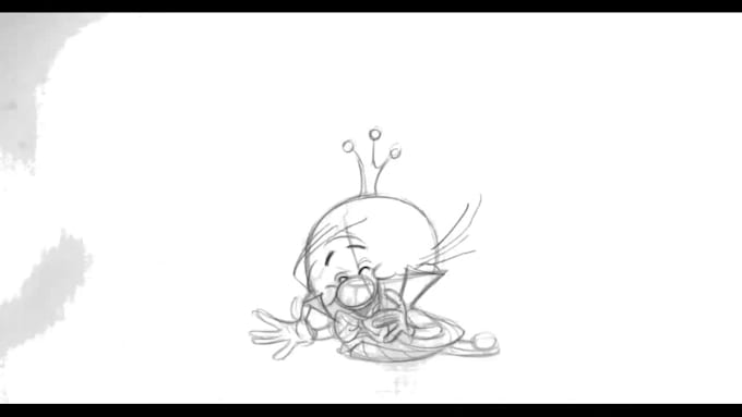 Draw 2d line art animation, traditional animation, frame by frame ...