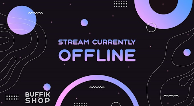 Animated 4x twitch screens cute neon for stream by Buffik | Fiverr