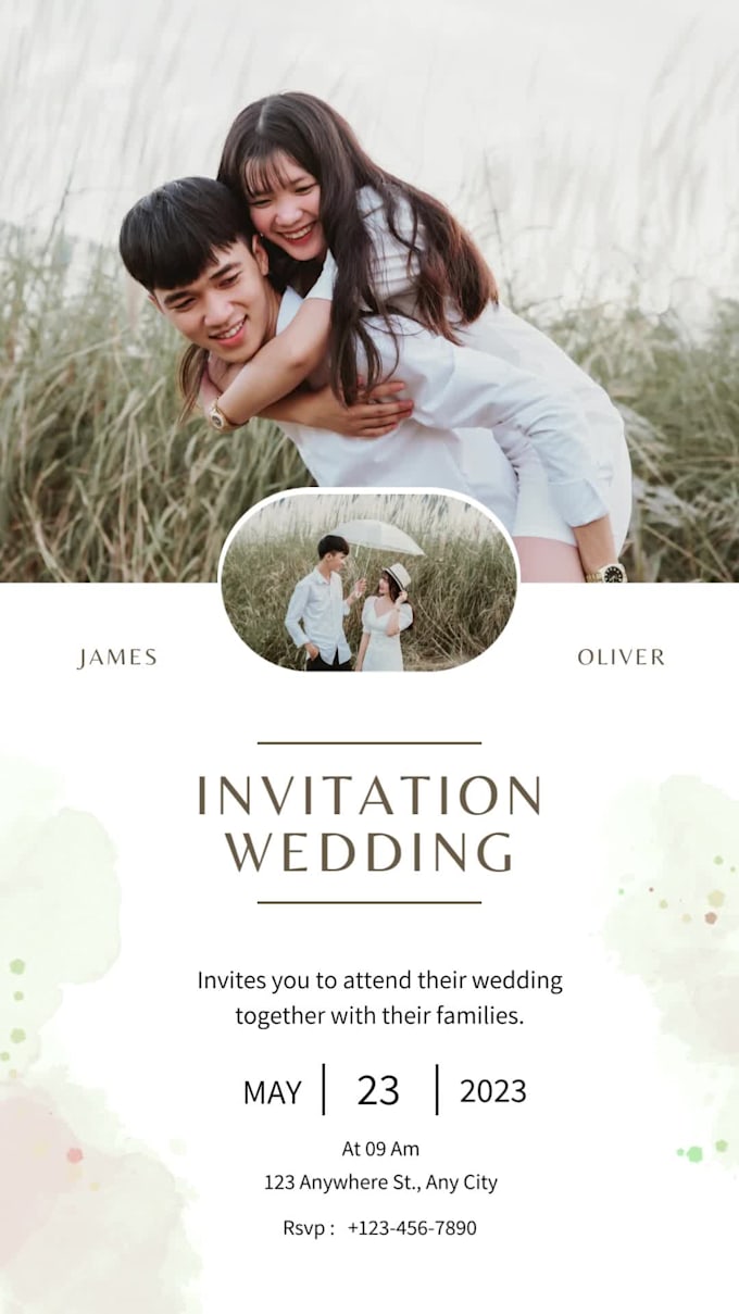 Design the most beautiful wedding invitation by Soufiach | Fiverr