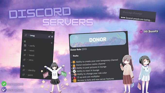 Design redesign your discord server promotion included by Awzusa | Fiverr