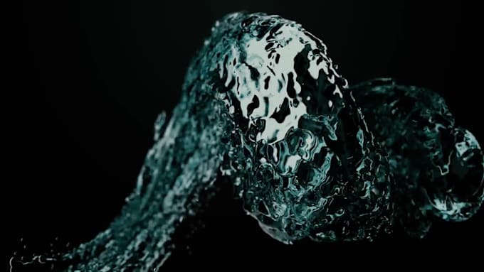 Realistic 3d water simulation fluid simulation dynamic liquid ...