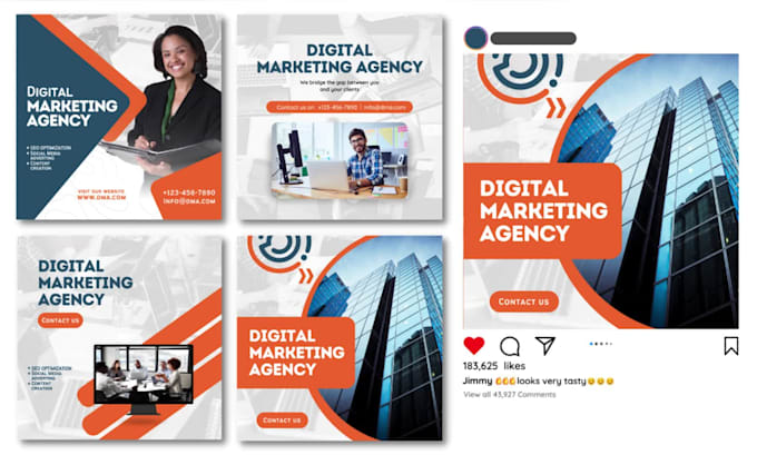 Do creative social media post designs by Judeadesotu | Fiverr