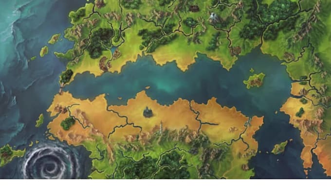 Create a high resolution detail fantasy map and dnd and friction by ...