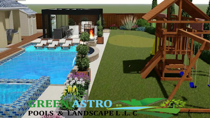 Landscape design, visualization,modern,backyard, front yard, by ...