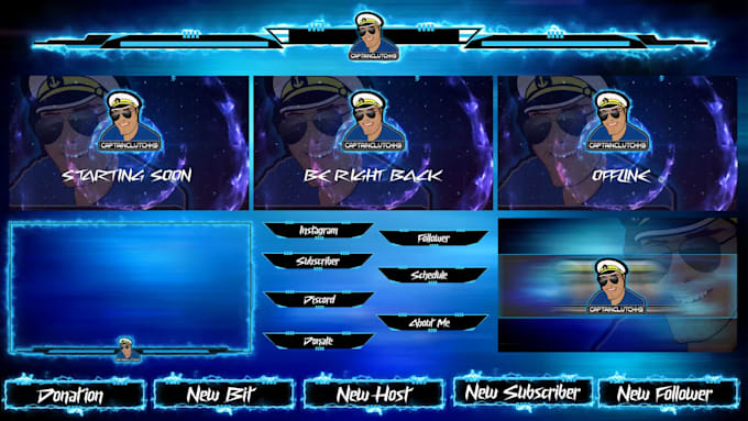 Create stream animated overlays and logo for your by Mrk_pro | Fiverr